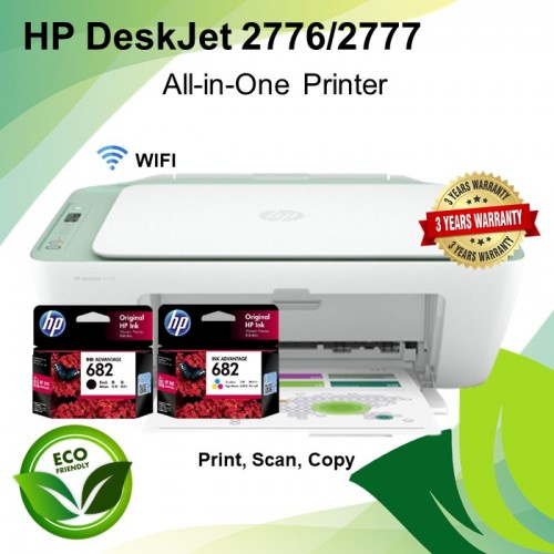 HP Deskjet Ink Advantage 2776 All in One Print Copy Scan Wireless Color Printer